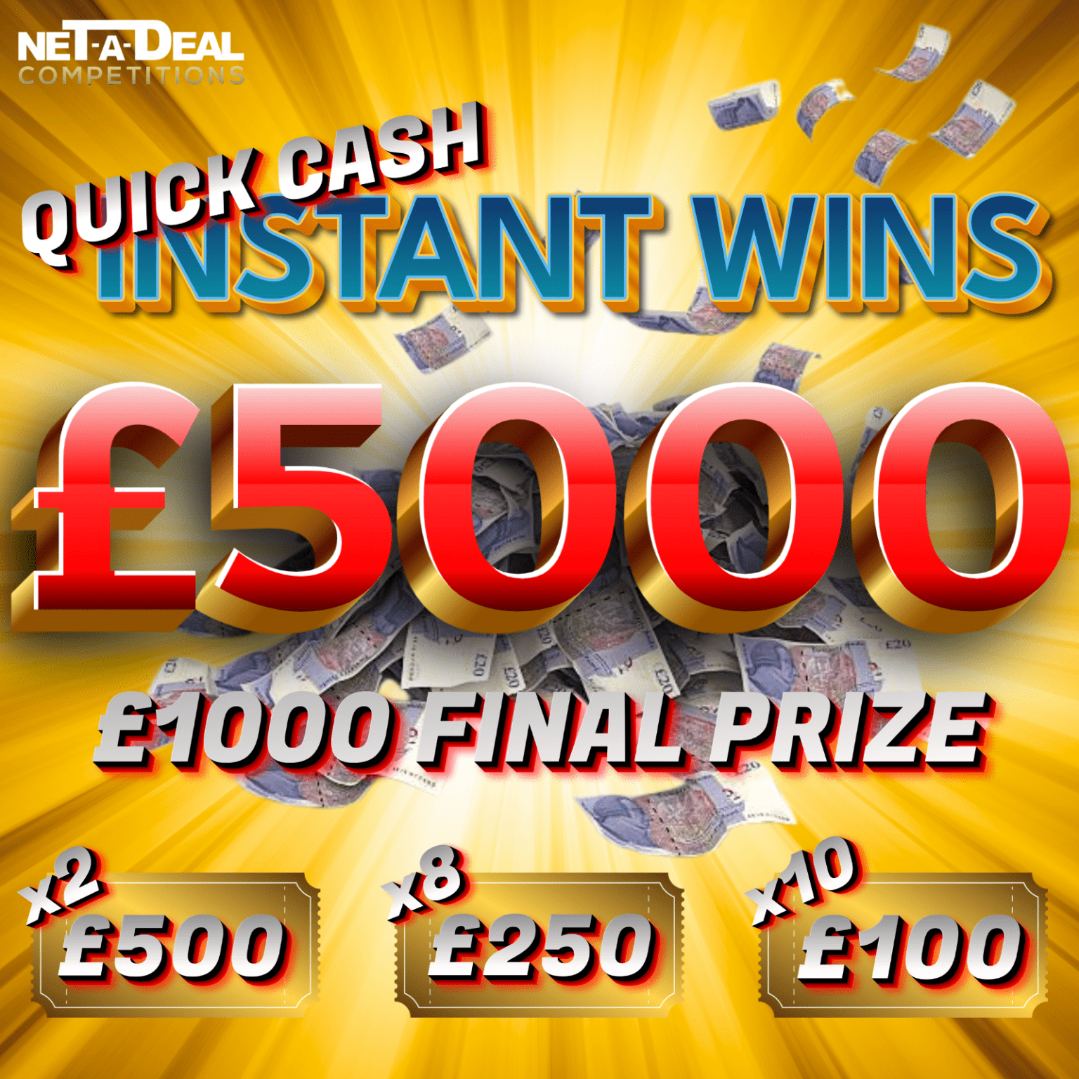 Net-A-Deal Competitions | Win Cash, Holidays, Cars & More!