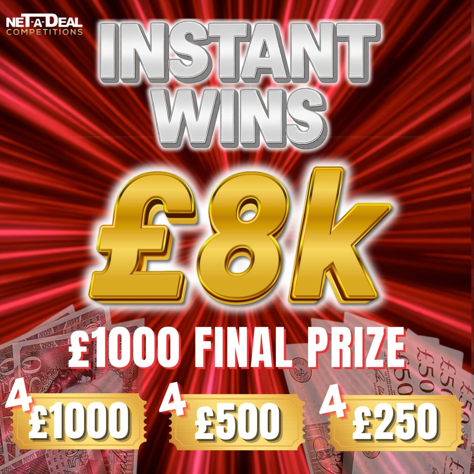 Net-A-Deal Competitions | Win Cash, Holidays, Cars & More!